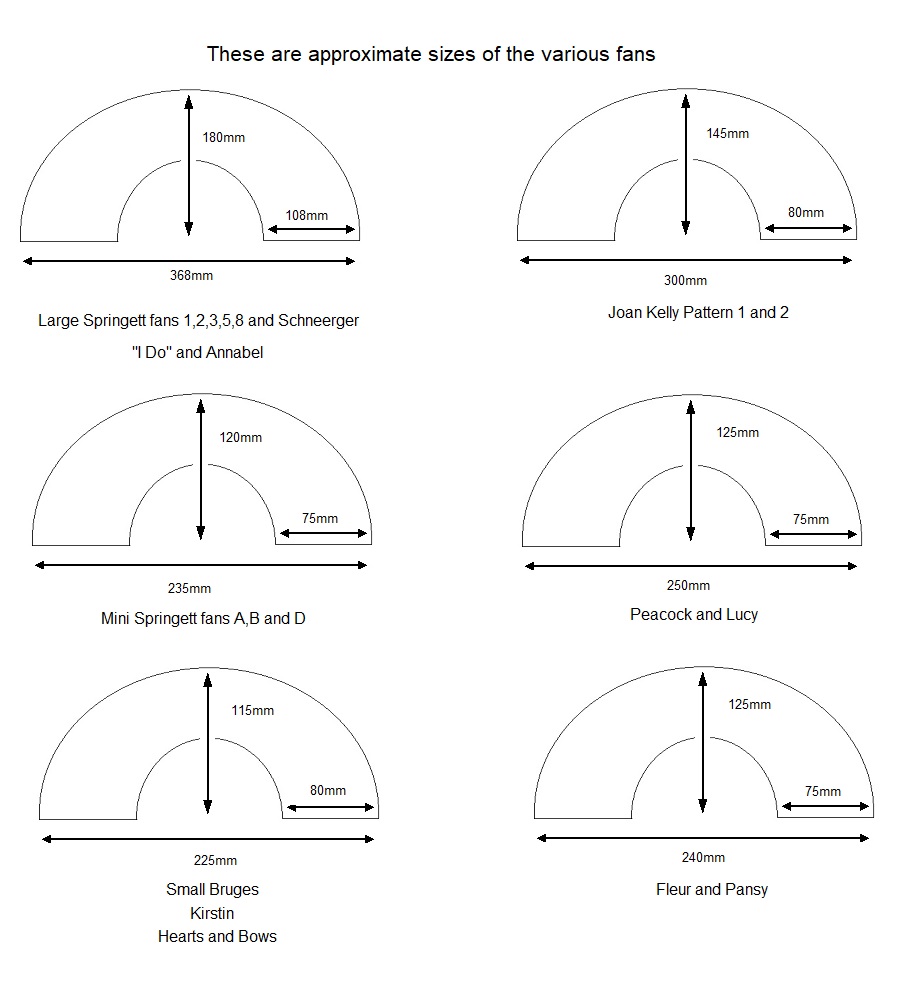 Fan Sizing Guide - Stuart Johnsons Lace Bobbin Shop